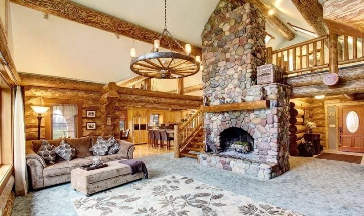 22 Luxurious Log Cabin Interiors You HAVE To See - Log Cabin Hub